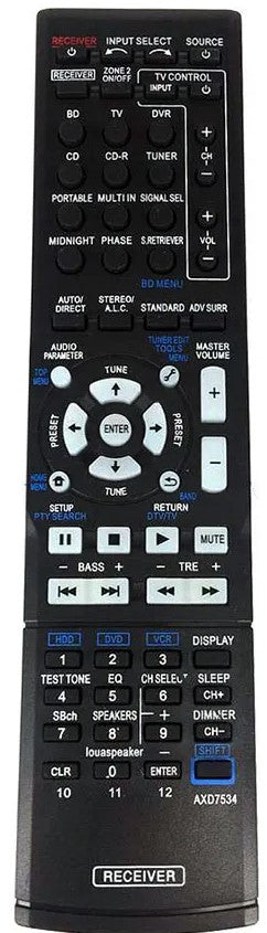 Replacement AV Remote for Pioneer Models VSX, AXD and XD Models ...