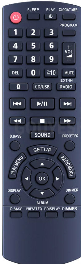 Audio System Remote Compatible with Panasonic Models SA pmx92 ...