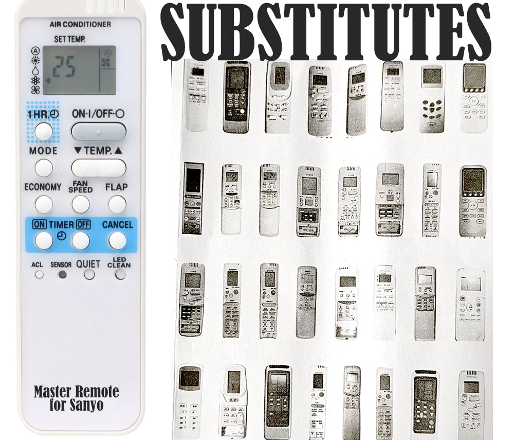 Master Universal Air Conditioner Remote for All SANYO Models ...