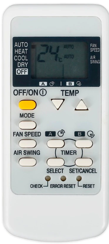 Replacement Remote Control for Panasonic Air Conditioners Model: A75C3 ...