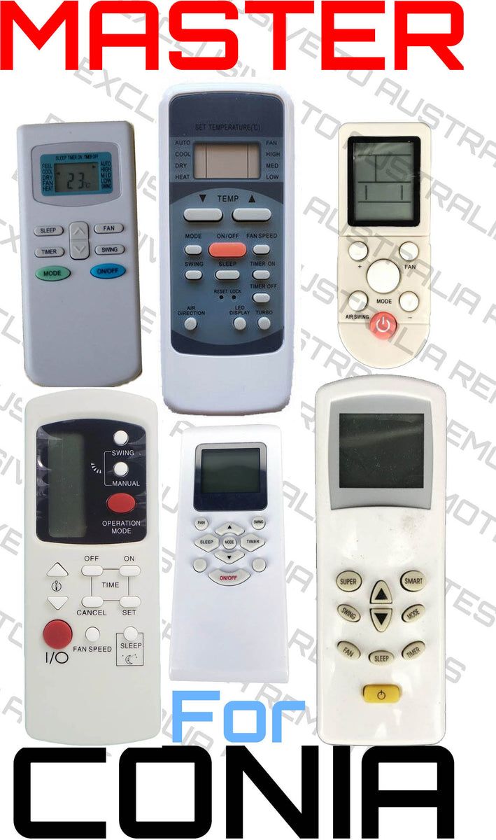 Master Universal Air Conditioner Remote for CONIA – Australia Remotes