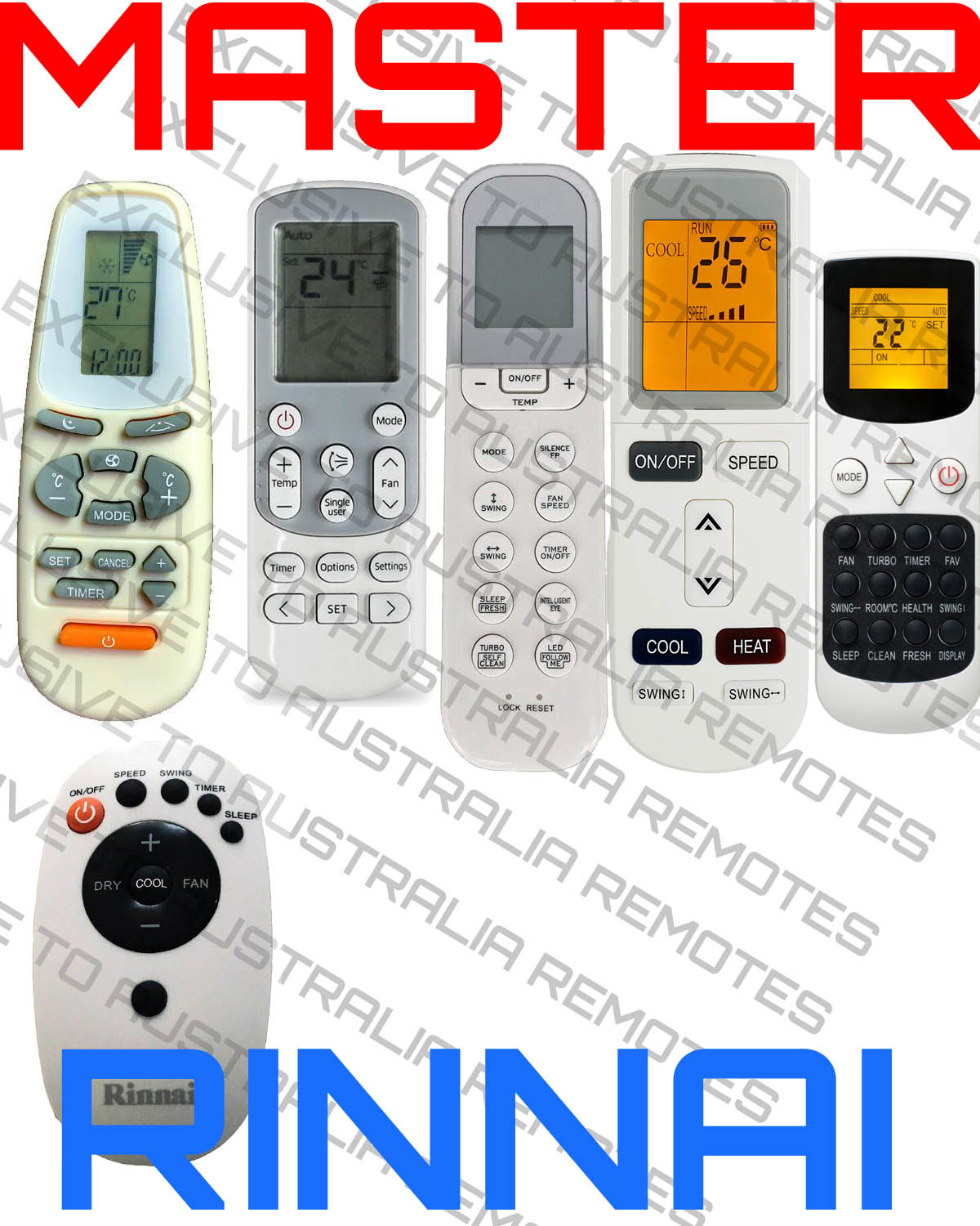 Master Rinnai Universal Air Conditioner Remote – Australia Remotes
