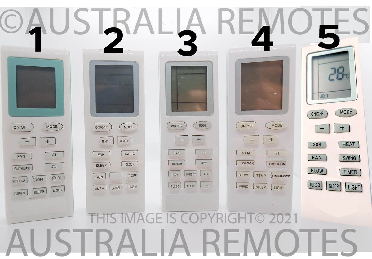 AC remote for GREE Models YB* - Which 1 of the 5 Versions you have ...